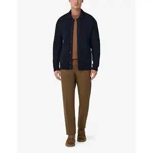 Boggi Milano Ribbed Knitted Merino-wool Jacket