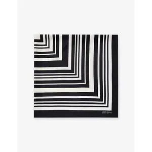JOSEPH Zenza Striped Silk Scarf - Black/white