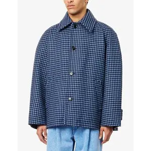 Marni Check-print Relaxed-fit Wool Jacket
