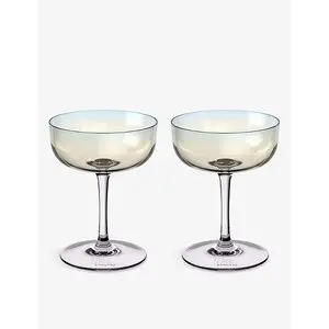 VILLEROY & BOCH Like Pearl Set Of Two Glass Champagne Coupes - One-color