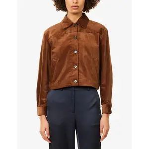Theory Cropped Cotton-blend Jacket
