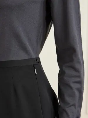 THE ROW Roger Wool-crepe Wide-leg Pants