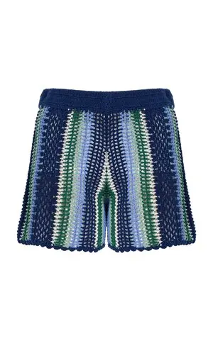 ALL THAT REMAINS Hand-Knit Cotton Mini Shorts