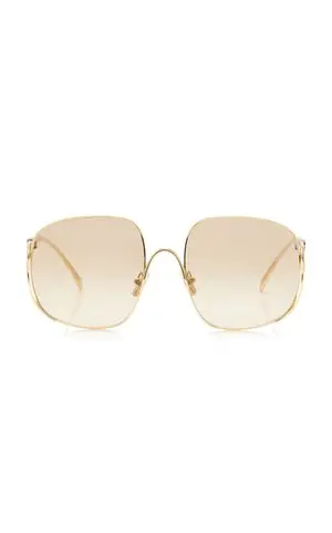 Miu Miu Square-frame Metal Sunglasses - Brown