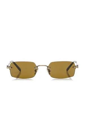 Miu Miu Square-frame Metal Sunglasses - Green