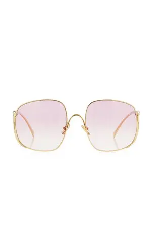 Miu Miu Square-frame Metal Sunglasses - Light Pink