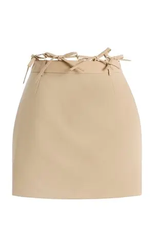 Marie Adam-Leenaerdt Wool Mini Skirt - Neutral