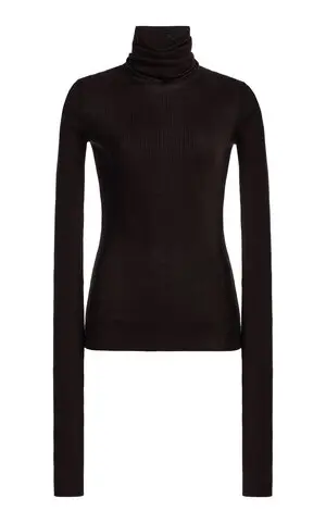 MARIE ADAM-LEENAERDT Wool-Silk Balaclava Sweater