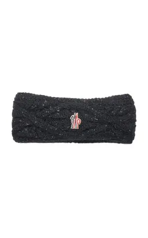 Moncler Wool Tweed Headband - Black
