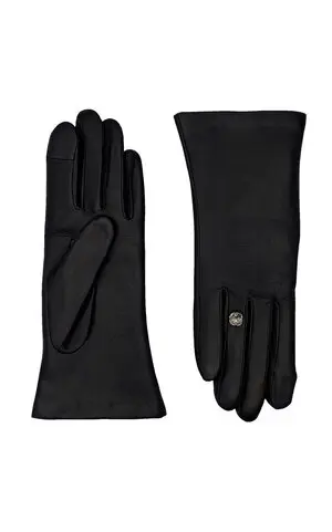 AGNELLE Gem-detailed Leather Gloves