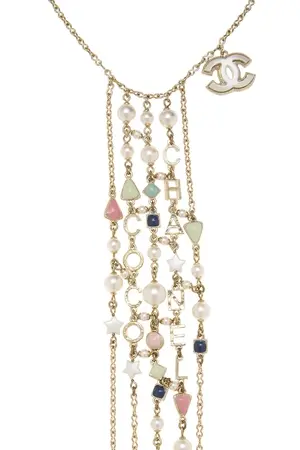 Chanel Gold 'cc' Strand Necklace