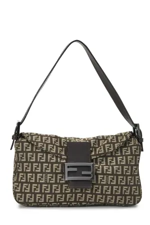 Fendi Zucchino Shoulder Bag - Brown