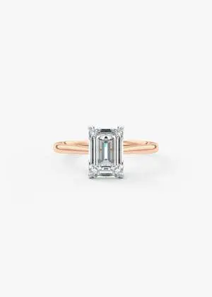FRANK DARLING Two Tone Solitaire Engagement Ring - Yellow Gold