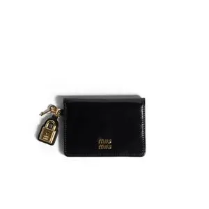 Miu Miu Leather Card Holder - Black