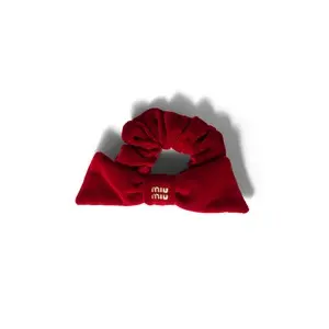 Miu Miu Velvet Scrunchie - Red