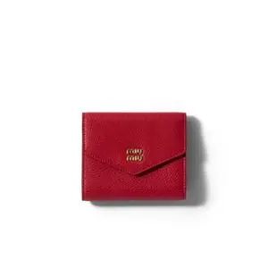Miu Miu Small Leather Wallet - Red