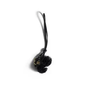 Miu Miu Leather Key Ring - Black