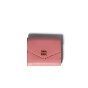 Miu Miu Small Leather Wallet - Camelia/cognac