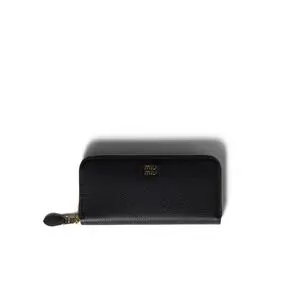 Miu Miu Large Leather Wallet - Black
