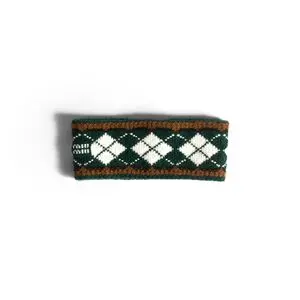 Miu Miu Wool And Cashmere Headband - Cognac/billiard Green