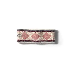 Miu Miu Wool And Cashmere Headband - Talc/pink