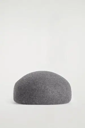 Cos Sculpted Wool Beret - Gray