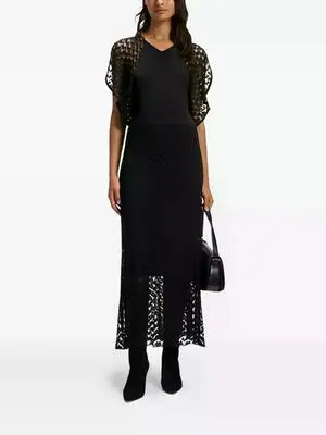BOSS Lace-paneled Midi Dress