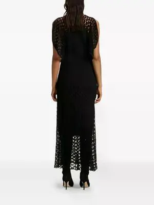 BOSS Lace-paneled Midi Dress