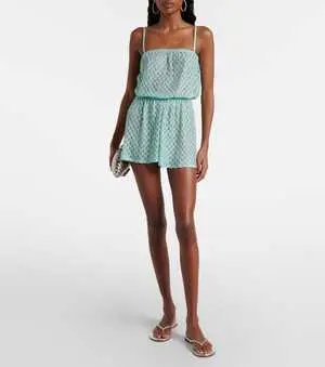 Missoni Open-knit Lamé Romper