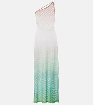 Missoni Open-knit One-shoulder Beach Cover-up - Multicoloured