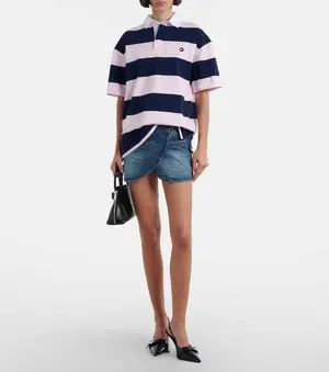 Coperni Striped Cotton Polo Shirt