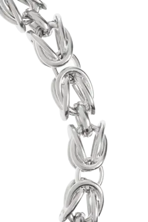 TOTEME Brass Link Choker Necklace - Silver