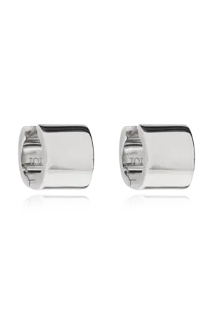 TOTEME Brass Hoop Earrings - Silver