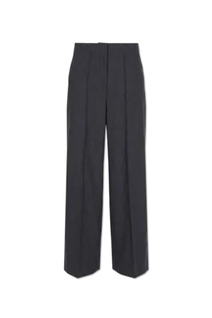 Rag & Bone Pinstripe Creased Trousers - Grey