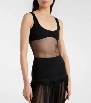 NENSI DOJAKA Semi-sheer Tank Top
