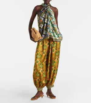 ALEMAIS Cece Floral Halterneck Top - Multicoloured