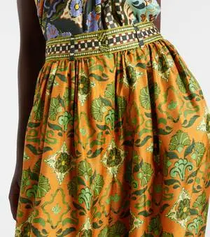 ALEMAIS Cece Floral Silk Tapered Pants - Multicoloured