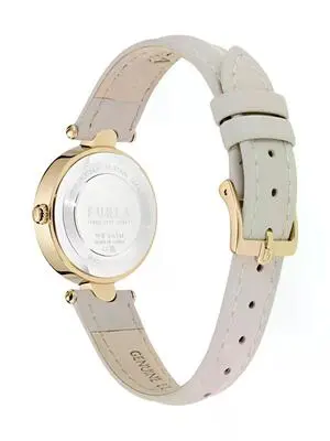 Furla 32mm Leather Strap Watch - Grey