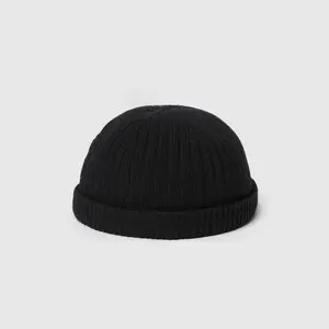 Gucci Rib Knit Wool Beanie - Black