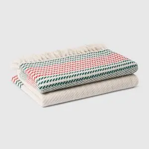 Gucci Cashmere Jacquard Blanket With Web