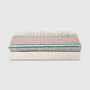 Gucci Cashmere Jacquard Blanket With Web