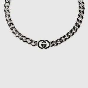 Gucci Interlocking Chain Necklace - Silver-toned Metal