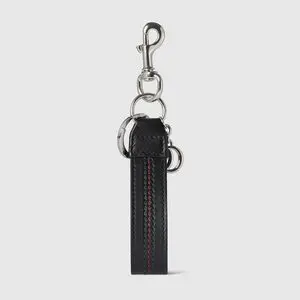 Gucci Double G Keychain With Web Detail