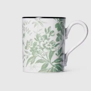 Gucci Herbarium Print Mug - Green