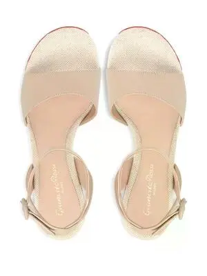 GIANVITO ROSSI Malia Platform Wedge Sandals - Neutrals