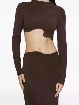 Christopher Esber Maparadita Long-sleeve Cutout Top