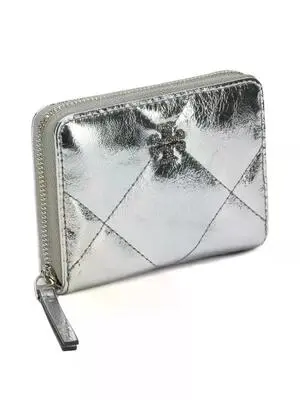 Tory Burch Kira Diamond Quilt Metallic Wallet