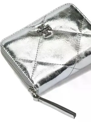 Tory Burch Kira Diamond Quilt Metallic Wallet