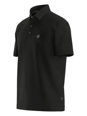 BOSS Mercerised-cotton Polo Shirt With Double B Monogram - Black
