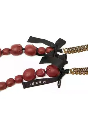 Marni Braided-chain Padded-beads Necklace